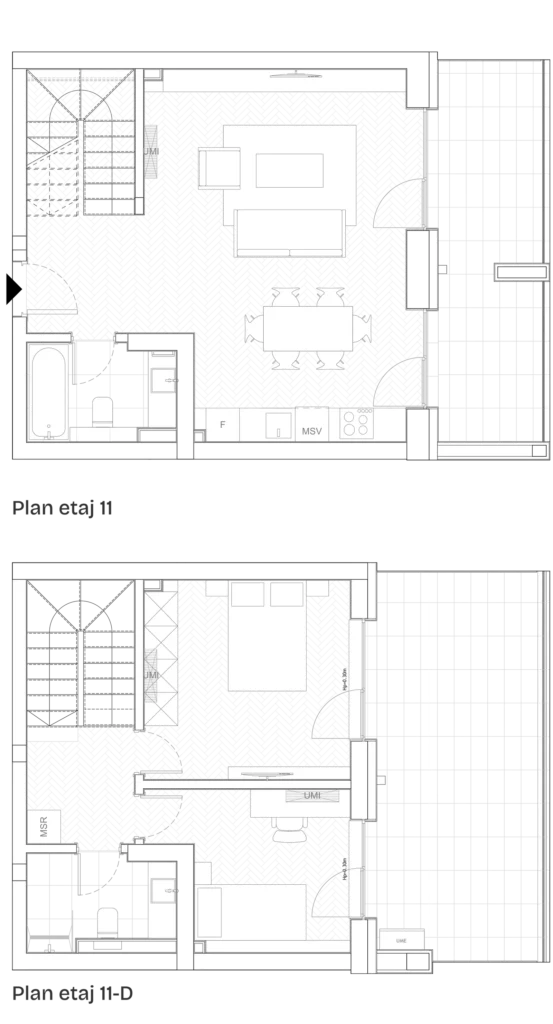 Penthouse Duplex 3 camere tip E38 în Faza 2 PRIMA Astera